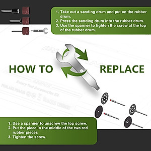 PHALANX Rotary Tool Accessory Kit, 420 Pcs Accessories Kit, 1/8"(3.2mm) Diameter Shanks, Universal Fitment All Rotary Tool for Easy Cutting, Sanding, Grinding, Sharpening, Engraving, Carving- PRA420…