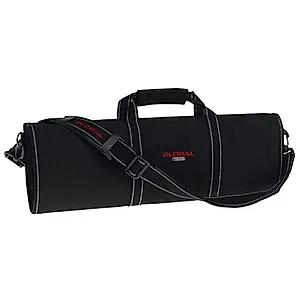 Global G-668/16, Knife Roll with Handle and 16 Pockets, Black