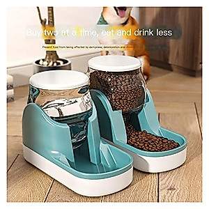 Self-Dispensing Pet Feeder and Water Dispenser - Premium Quality Durable Automatic Self-Dispensing Gravity 1 Gallon Pet Feeder and 3.8 Liters Pet Waterer ( Size : Water Feeder Gray )