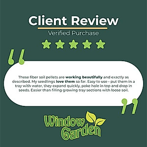 Window Garden Seed Starter Soil Mix - Gardening Starting Soil - Planting Soil for Vegetables, Herbs and Flowers - Ideal Potting Soil, Compressed Discs for Indoor and Outdoor Planting