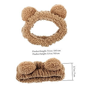 DRESSOOS Adorable Bear Ears Headband for Washing Face Cute Cartoon Makeup Headband for Women and Girls Soft Elastic Hairband for Skincare and Spa Routine