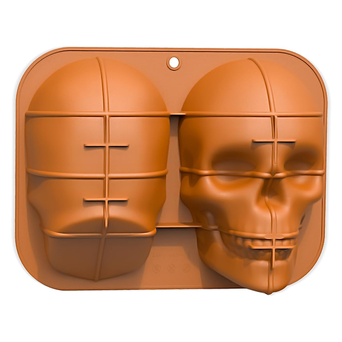 TZnponr 3d Skull Cake Molds for Baking, Cake Molds for Halloween, Food Grade Silicone DIY Large Skull Cake Pan for Birthday,Halloween and all parties.