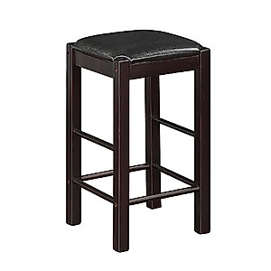 Uolfin Counter Height Dining Set for 2, Bar Table and Stools, Rubber Wood, 42" L × 22" D × 36" H