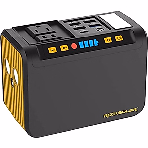 ROCKSOLAR WEEKENDER RS81 88Wh, 80W PEAK 120W, 24000mAh, AC/DC output + 5 USB, compact and ultra-lightweight (1.9LB), easily fits into a handbag/backpack, a perfect day-tripping companion.