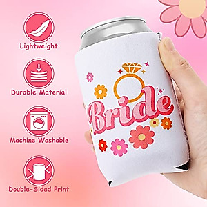 Groovy Bachelorette Party Can Sleeves 12 PCS Beverage Sleeves Retro Boho Bridal Shower Party Supplies Bride Babe 60s 70s Hippie Party Decoration