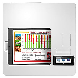 HP Color Laserjet Enterprise M555dn Print only Wired Laser Printer, 4.3" Touchscreen LCD Display, 40 ppm, 600 x 600 dpi, 1 GB Memory, Auto Duplex Printing, Ethernet, USB, Cbmou Printer Cable
