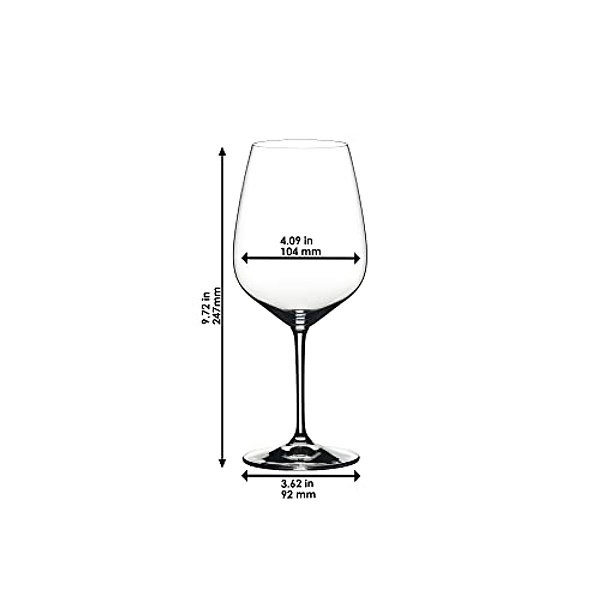 Riedel Heart to Heart Cabernet Sauvignon Glasses, Set of 2, Clear, 28-1/4-Oz -