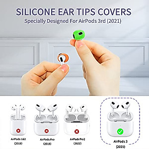 (5 Pairs) for AirPods 3 Ear Tips Covers, Silicone Anti-Slip Ear Covers Accessories Compatible with AirPods 3rd Generation 2021
