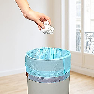 JOYEUX 4 Gallon Small Trash Bags, No-Tearing Drawstring Garbage Bags for Bathroom Kitchen, Febreze Beachside Breeze, 60 Count