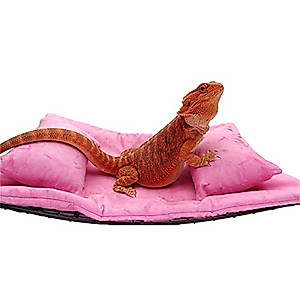 Chaise Lounge for Bearded Dragons, Pink Batik Fabric