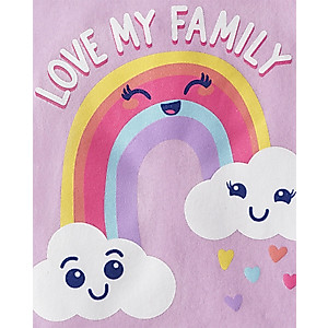 The Children's Place Baby-Girls And Toddler Girls Short Sleeve Graphic T-shirt 3-pack Rainbow/Sun/Star 4T