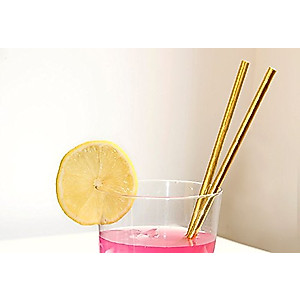 Kikkerland Paper Straws (Set of 144) Gold