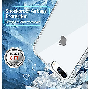 Orase Ultra Clear Series for iPhone 8 Plus Case & iPhone 7 Plus Case - Slim Fit - Shockproof - Not Yellowing - Hard Back Cover - Protective Clear Case for iPhone 8 Plus Phone Case
