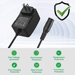 Auspow 24V Power Supply for Razor MX350, Dirt Quad, Pocket Mod, E200, E300, PR200, E100, E500, and Sports Mod, 3-Prong 24V 1.5A Adapter Power Cord Replacement for Part# W13112099014