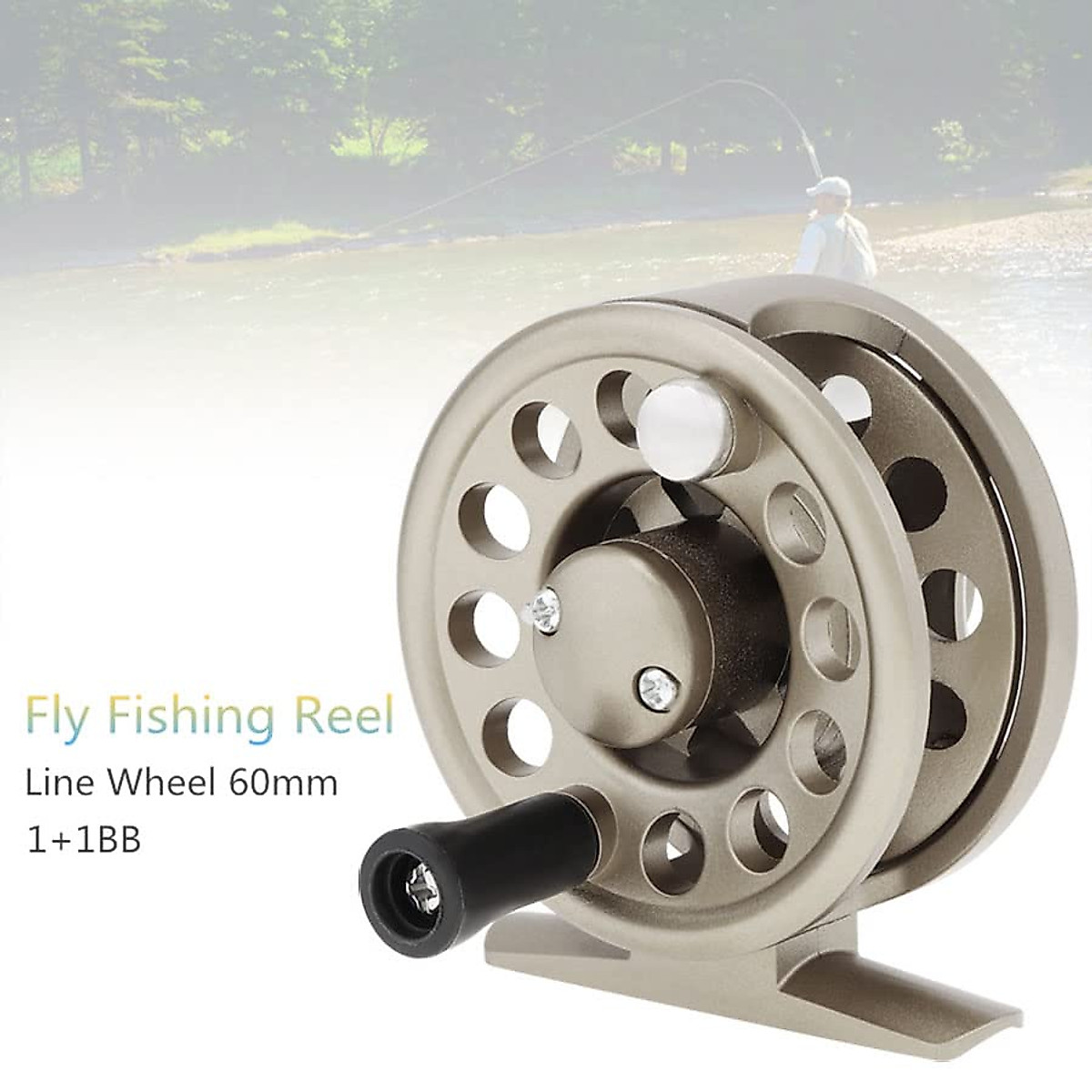 OriGlam Fly Fishing Reel Fishing Wheel, Fly Ice Fishing Reel Spinning Fishing Reels, Powerful Lightweight Spinning Reels for Freshwater Saltwater (Grey)