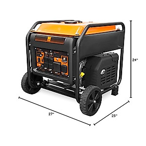 WEN GN625i 120V/240V, CARB Compliant 6250-Watt RV and Transfer-Switch-Ready Open Frame Inverter Generator, Black