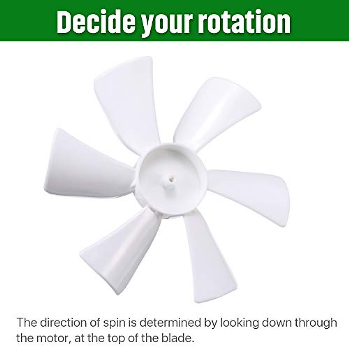 2 Pack 6“ Replacement White Vent Fan Blades for RV Bathroom Vent Fan, fits for Heng's, Elixir, Ventline and Jensen roof vents and range hoods or any 12 Volt motor with a 0.094-inch D-shaped shaft