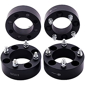 VLAOSCHI Black Forged ATV UTV 4x110 Wheel Spacers 2 Inch with 10x1.25 Studs Compatible with Honda Suzuki-Yamaha-Kawasaki 4 Lug for Foreman Rincon Rancher Kodiak Grizzly King Quad - Pack of 4