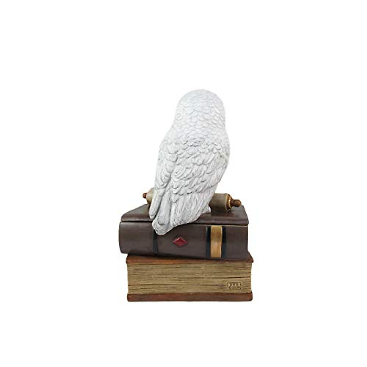World of Wonders Wizard School White Owl Sculpture Decorative Box with Lid | Knick Nacks for Shelves and Owl Decor | Home Decor for Table Top | Book Lover Gift - 9"