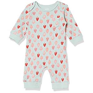 Amazon Essentials Baby Girls' Long-Sleeve Coveralls, Pack of 3, Pink, Berry, 12 Months