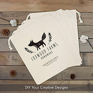 TOPDesign 10-Pack 10” x 12” Reusable Produce Bags, Muslin Bags with Drawstrings for Shopping & Storage, 100% Natural Cotton Bags, Washable, Biodegradable, Food Safe