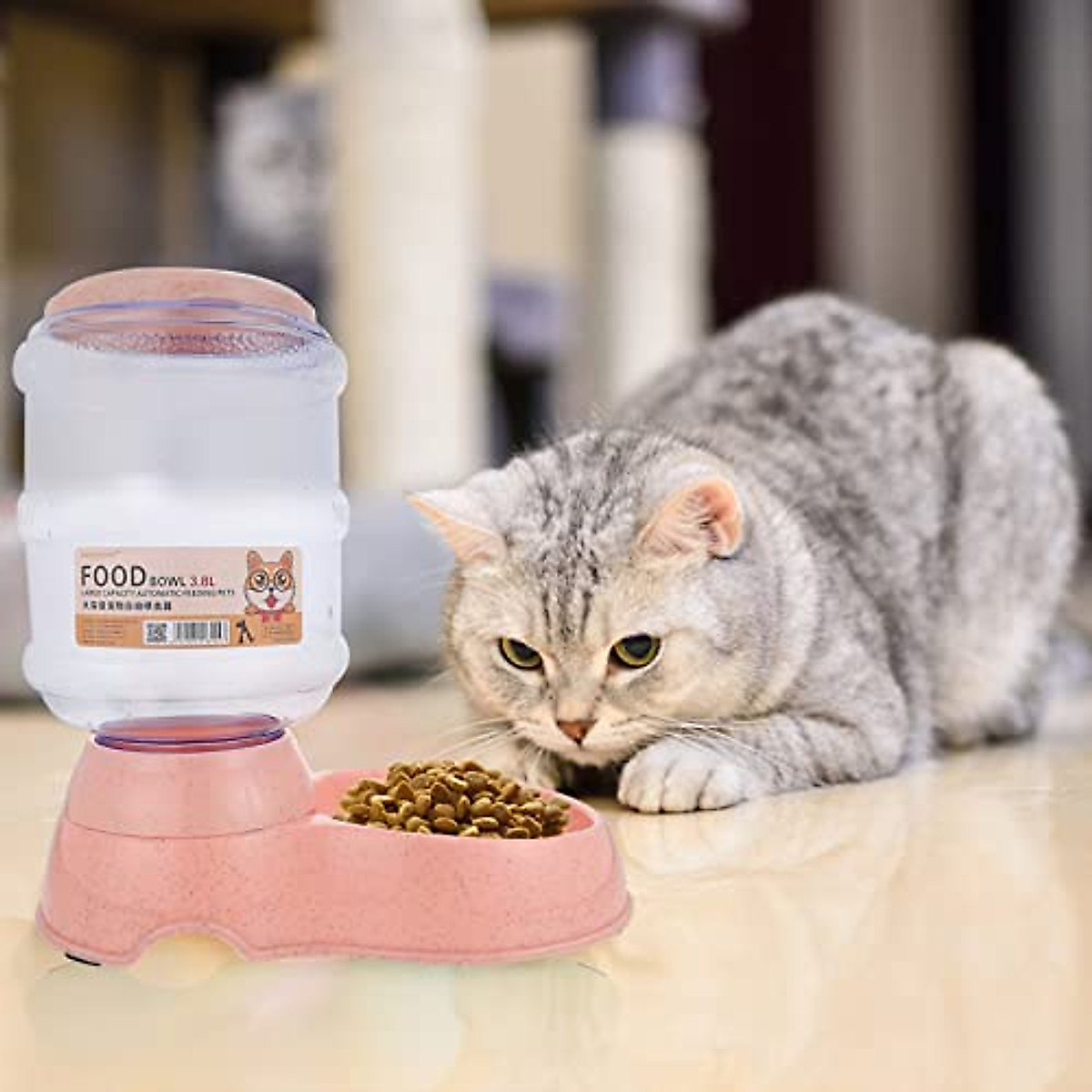 Ipetboom Automatic Gravity Dog Feeder Automatic Pet Feeder Food Dispenser: Dog Cat Dry Food Dispenser Dog Food Bowls Pet Feeding Container for Cats Dogs and Other Animals Dog Automatic Water Bottle