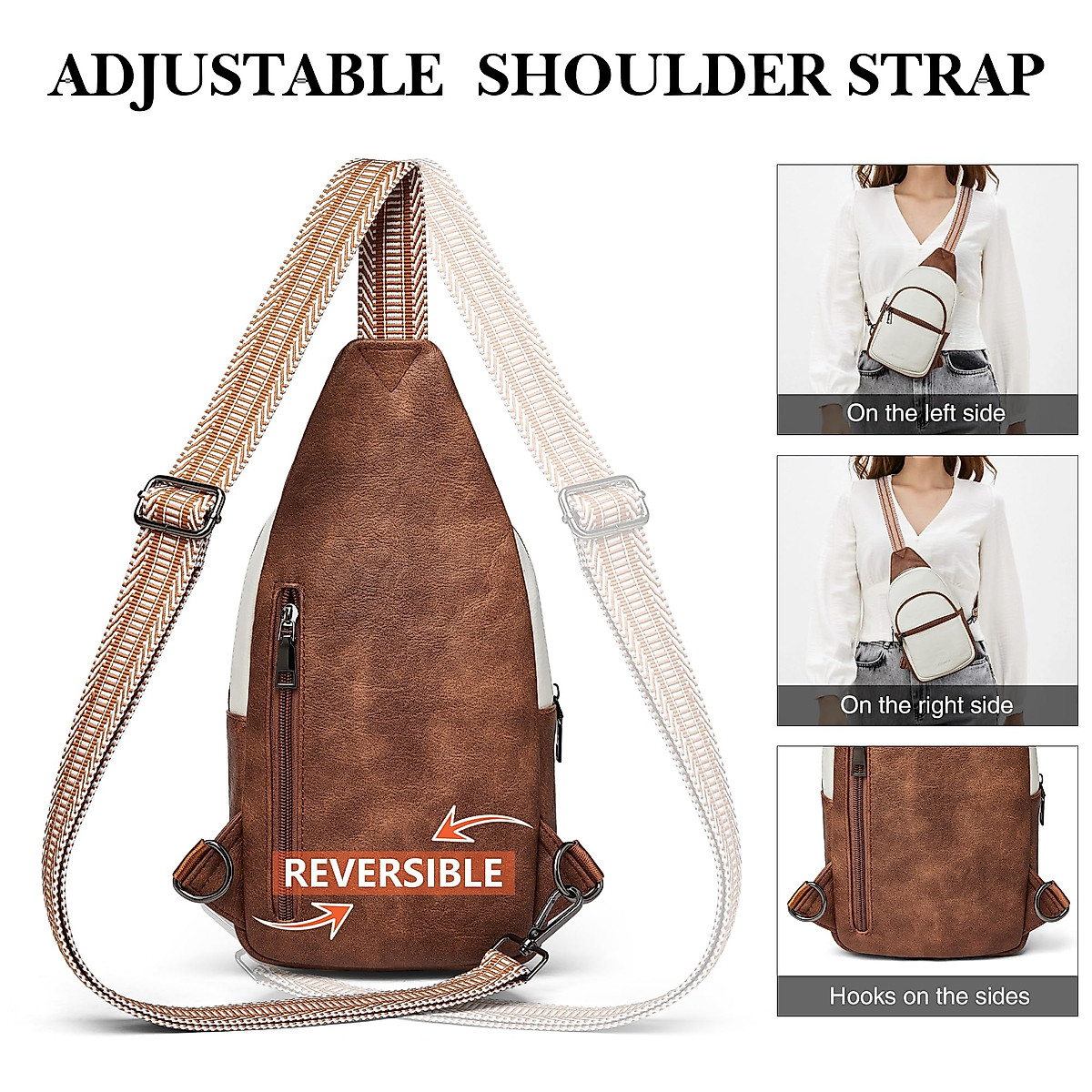 Mroede Sling Bag for Women Crossbody Bags for Women Fanny Packs Sling Purse Backpack Chest Bag Shoulder Handbag Travel