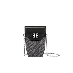 JW PEI FEI Chain Phone Case Women Mini Leather Phone Crossbody Bags (Brown)