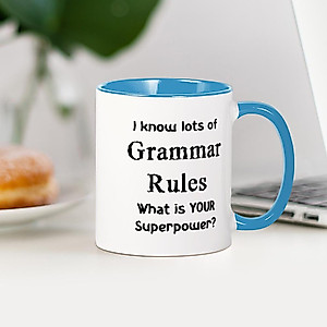 CafePress Grammar Rules Mug Mugs Ceramic Coffee Mug, Tea Cup 11 oz