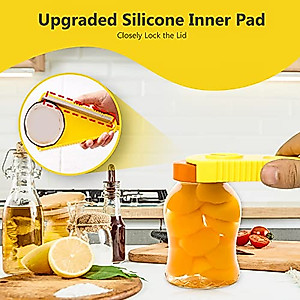 Jar Opener for Weak Hands, Seniors with Arthritis, Low Strength and Children, Works with Most Sizes of Jar&Bottle Lids (yellow)