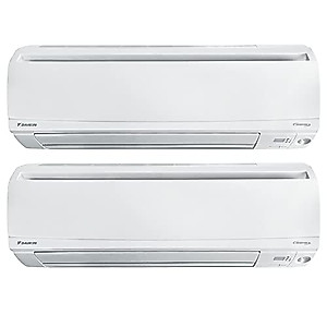 DAIKIN Dual (2 Zone) 4MXS Air Conditioner Heat Pump + Maxwell 15 ft. Installation Kit + Wall Bracket (15000 + 24000 BTU)