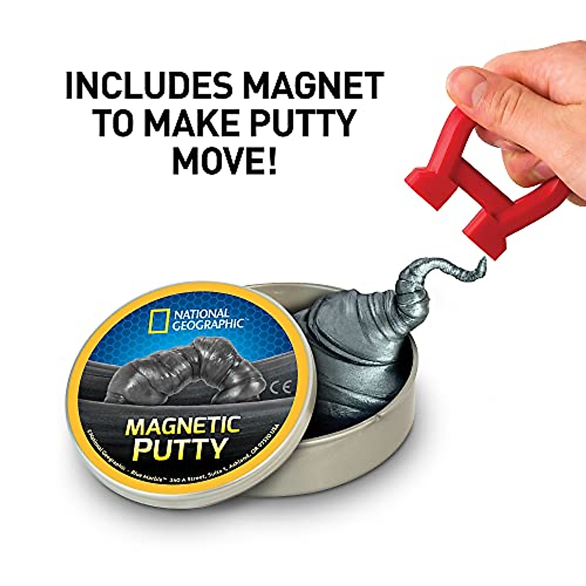 NATIONAL GEOGRAPHIC Mega Slime Kit & Putty Lab - 4 Types of Slime Plus 4 Types of Putty Including Magnetic Putty, Slime Kit for Boys and Girls, Sensory Putty Toy & Science Kit (Amazon Exclusive)