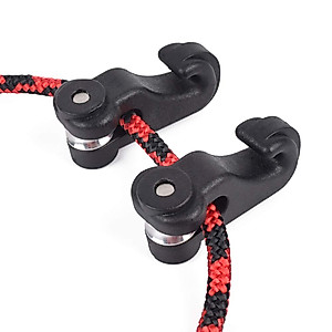 Crossbow Rope String Cocking Device Double Handle for Archery Bow Hunting Tool Accessories Red (Pack of 1)