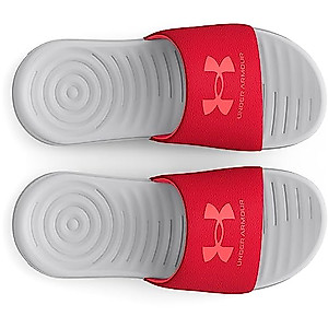 Under Armour Boys' Ansa Fixed Strap, (108) Mod Gray/Red/Beta, 6, US