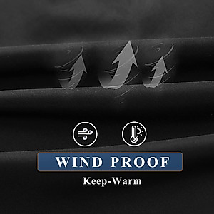 GGleaf Men's Hooded Winter Coat Warm Puffer Jacket Thicken Quilted Jacket Large Black