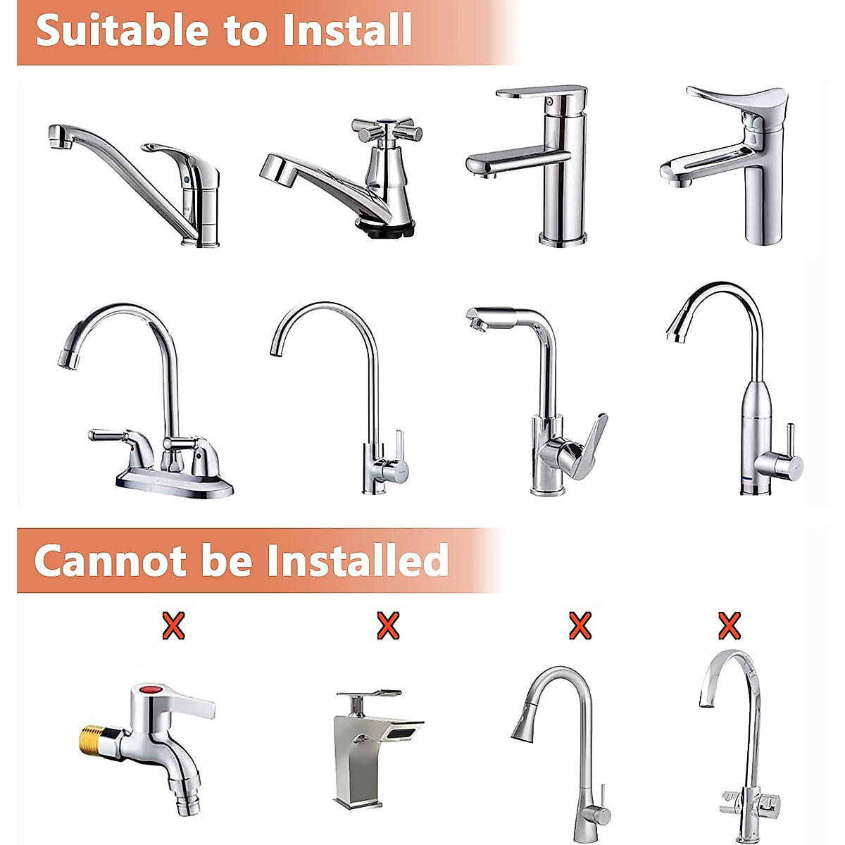 Faucet Extender,1440°Rotating Splash Proof Filter Extender Faucet Aerator, 2 Water Outlet Modes Swivel Robotic Arm Adapter For Bathroom Kitchen-Gold double water outlet