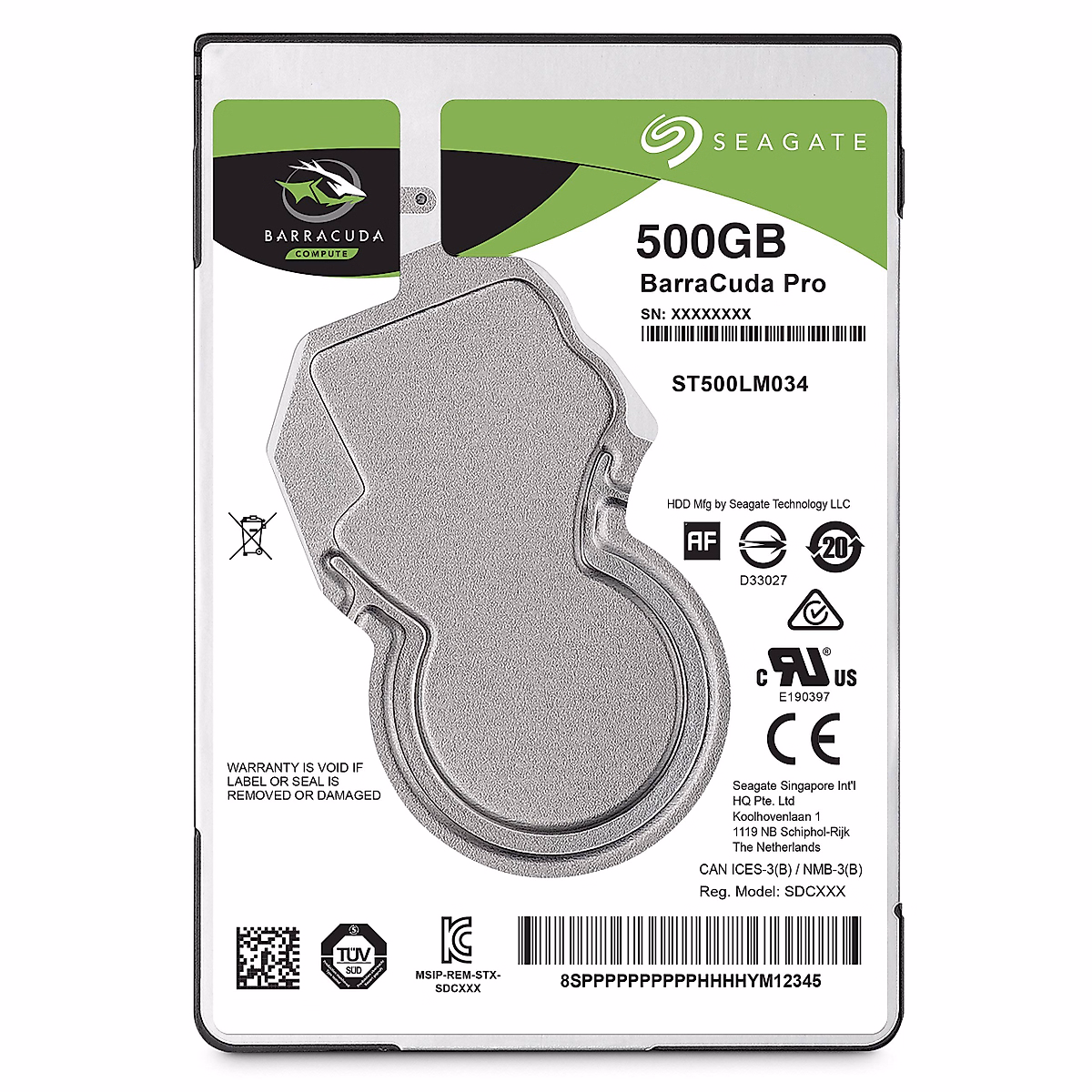 Seagate BarraCuda Pro 500GB Internal Hard Drive Performance HDD – 2.5 Inch SATA 6Gb/s 7200 RPM 128MB Cache for Computer Desktop PC Laptop, Data Recovery (ST500LM034) (Renewed)