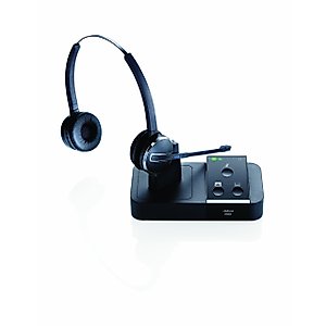 Jabra PRO 9450 Duo Flex-Boom - Professional Wireless Unified Communicaton Headset (Renewed)