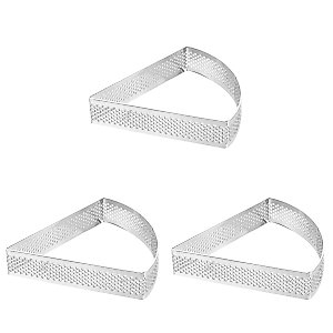 3 Pcs French Tart Ring Mold Bread Mold Muffin Molds French Bread Pizza Donut Pans Pastry Tart Rings Perforated Pastry Rings Durable Cake Cups Cookies Cutter Porous Biscuit Collar