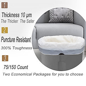 8 Gallon Drawstring Trash Bag, Small Garbage Bags, 45 Count