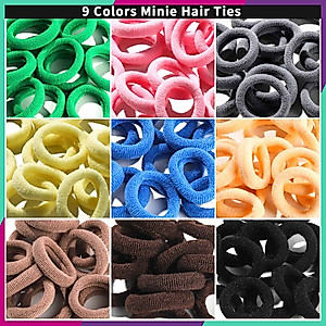 Teenitor Hair Elastics Ties, 1200pcs Small Hair Rubber Bands and 100pcs Hair Ties, Colorful Hair Accessories for Toddler, Toddler Hair Ties, Kids Hair Ties Baby Hair Ties, Hair Tail Tools