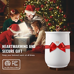 VEVOR Towel Warmer Bucket, 20L Large Towel Warmer for Bathroom, Auto Shut Off Towel Heater with 4-Level Timer Fits up to Two 40"x70" Oversized Towels, Bathrobes, Blankets, ETL & FCC Certified