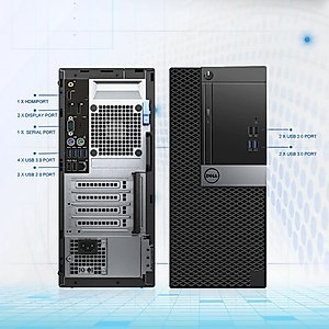 Dell PC Tower Computer OptiPlex 7040 Desktop, i5 6500 3.20GHz,16GB DDR4 Ram New 1TB M.2 NVMe M.2 SSD, 1TB HDD, Built-in WiFi 6E AX210,Bluetooth 5.2 Windows 10 Pro,3 Monitor Support (Renewed)