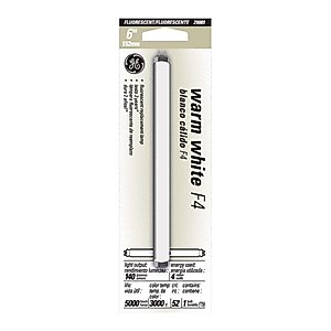 Ge 4w Warm White 6" Fluorescent Light Bulb F4T5/WW/CD