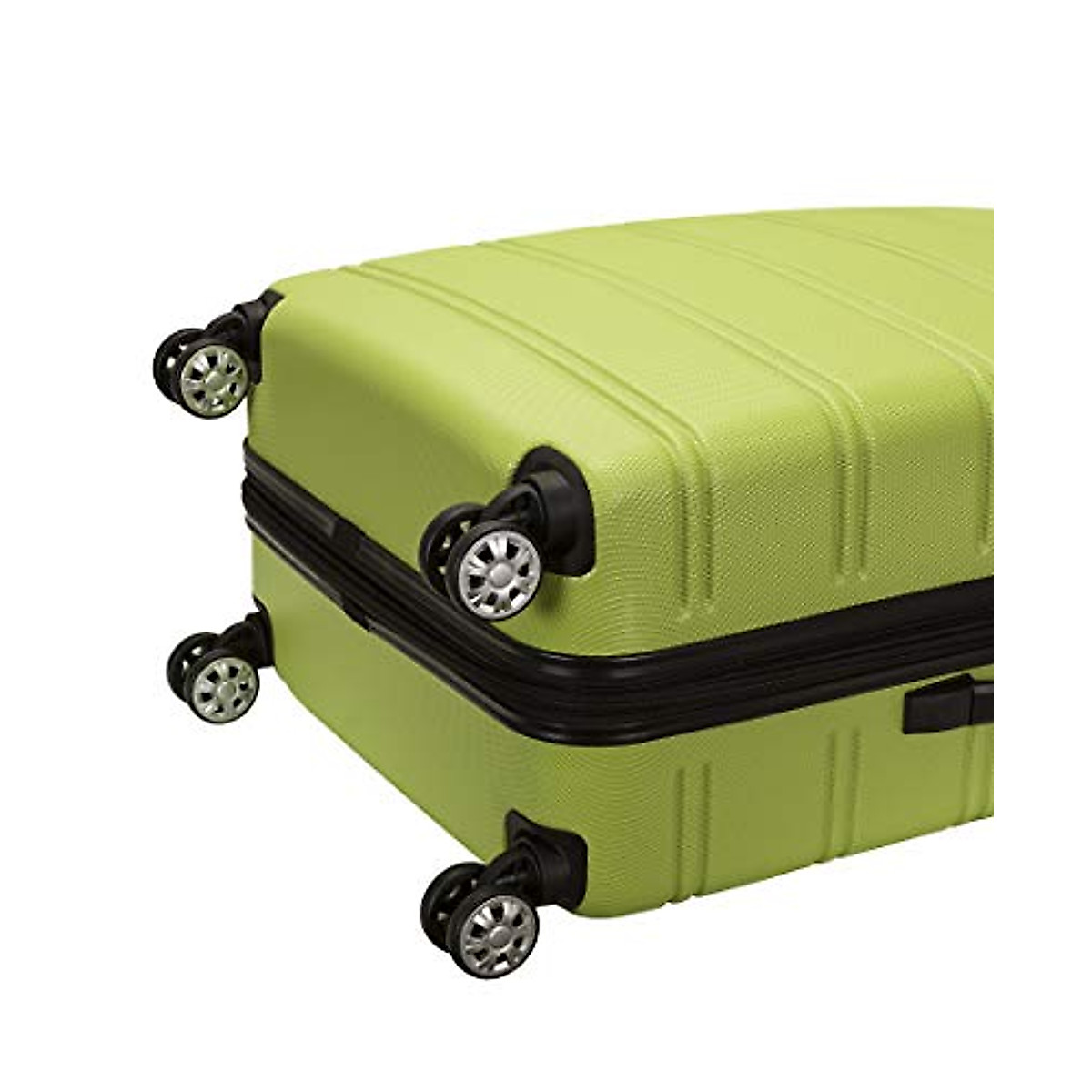 Rockland Melbourne Hardside Expandable Spinner Wheel Luggage, Lime, 2-Piece Set (20/28)