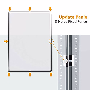 Tespo Pet Playpen, Portable Large Plastic Yard Fence Small Animals, Puppy Kennel Crate Fence Tent, 28 X 20 Inch, White, 12 Panels