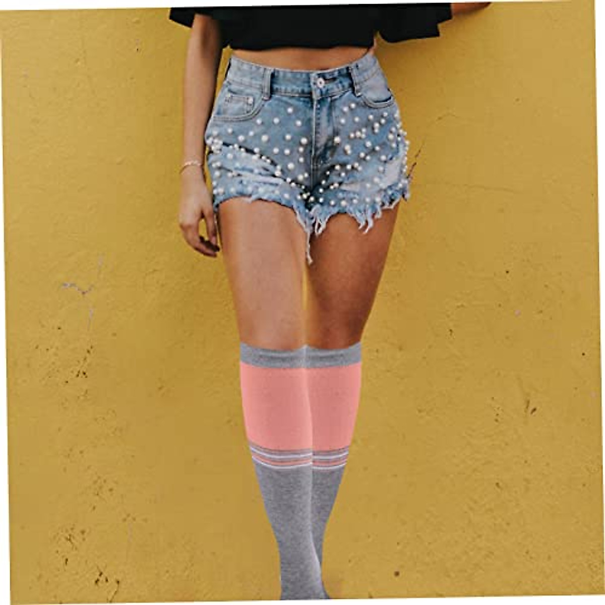 SOIMISS 1 Pair Yoga Socks Five Finger Socks Womens Stockings Toe Socks for Women Toe Separator Socks Alignment Socks Athletic Hospital Stockings Anti-Slip Yoga Socks Middle Tube Socks Heel