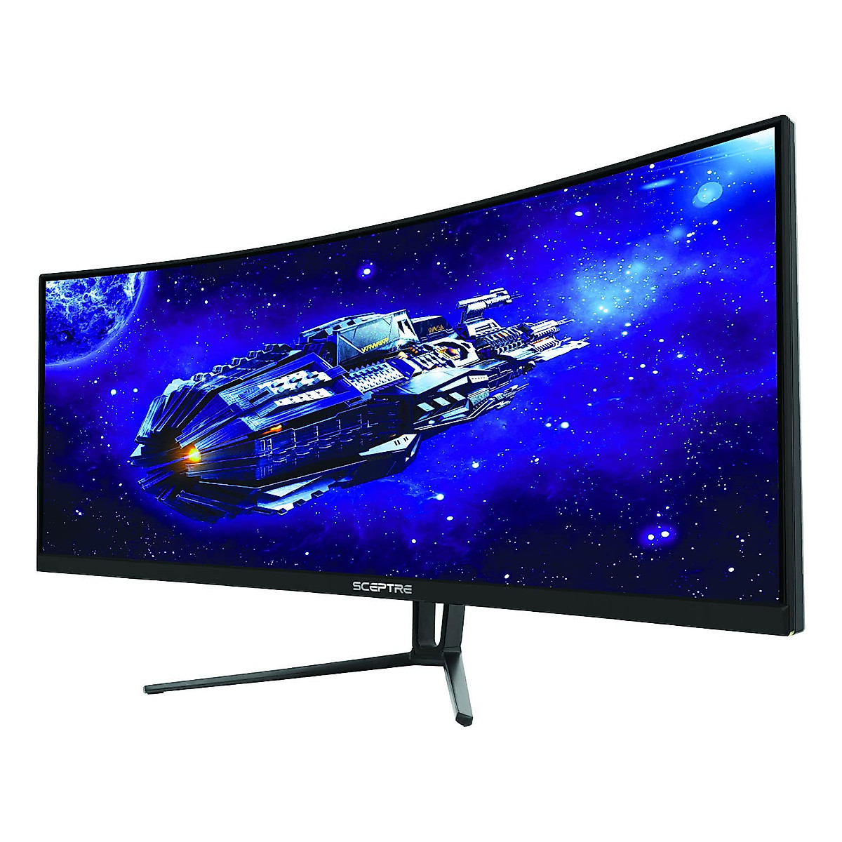 Sceptre 35" UltraWide Curved QHD Monitor 3440 x 1440p up to 120Hz HDR400 99% sRGB 300 Lux PIP PBP Machine Black (C355B-QUN168)