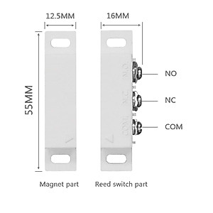 10 Sets Pack of NO&NC Magnetic Door Contacts Alarm Reed Switch Sensor