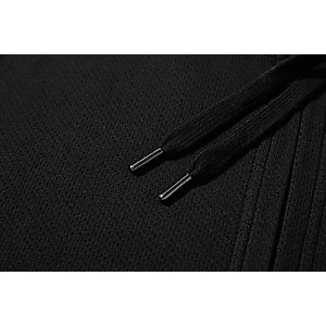 cocoFleur Men's Fashion Sweatshirt Cotton Comfy Hooded Sweatshirt With Pocket Soft Hoodie Sweatshirts For Men Full Zip Black